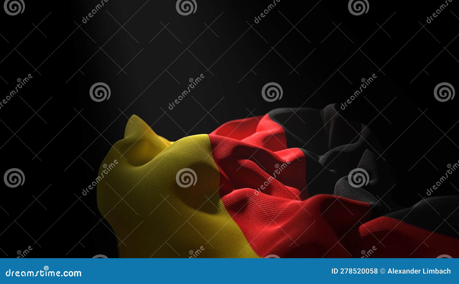 German flag in the dark stock illustration. Illustration of black ...