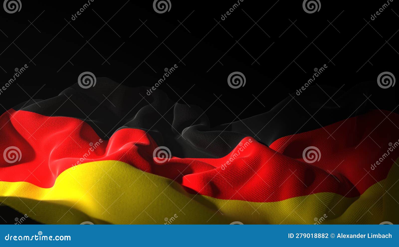 German flag in the dark stock illustration. Illustration of black ...