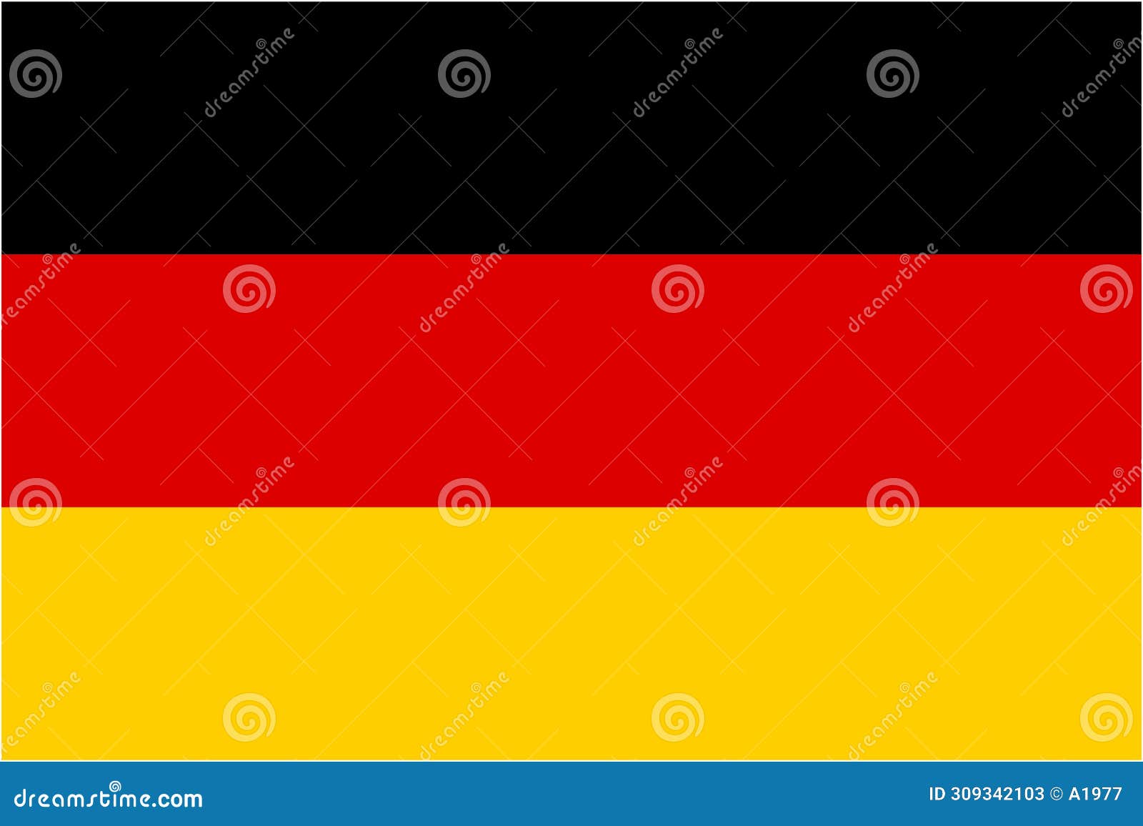 German Flag Isolated Vector Illustration Stock Vector - Illustration of ...