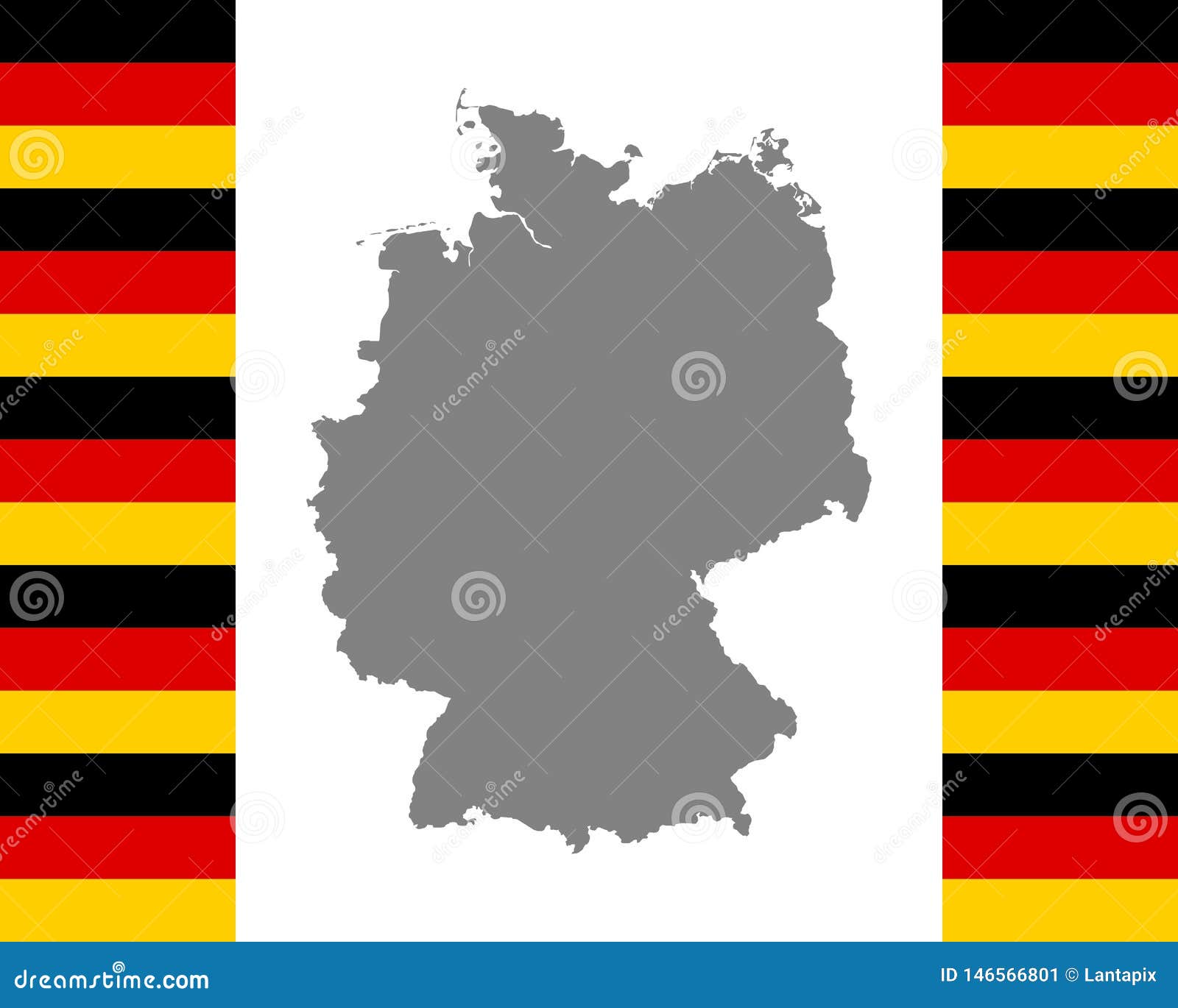 German flag and map stock vector. Illustration of white - 146566801