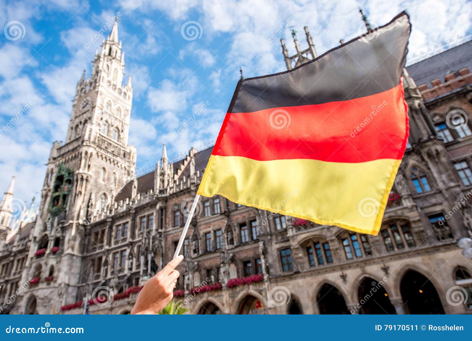 German flag in Munich stock image. Image of european - 79170511