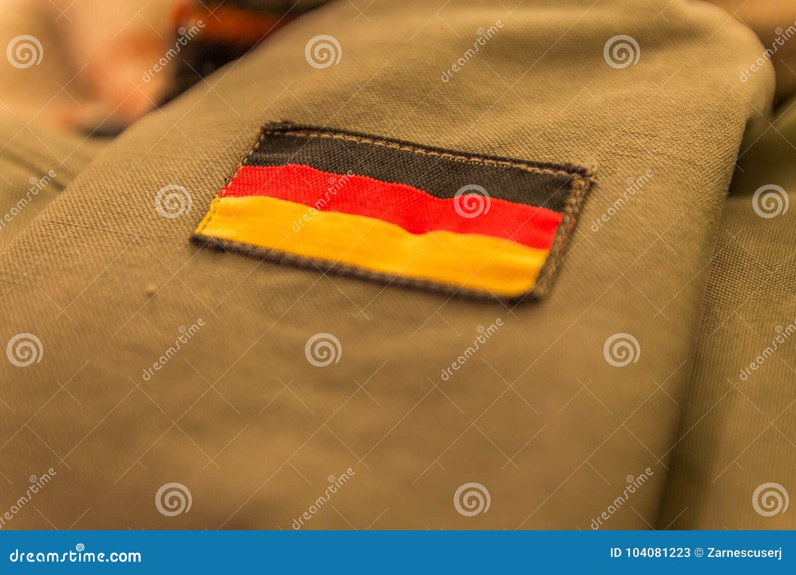 German flag on army jacket stock image. Image of official - 104081223
