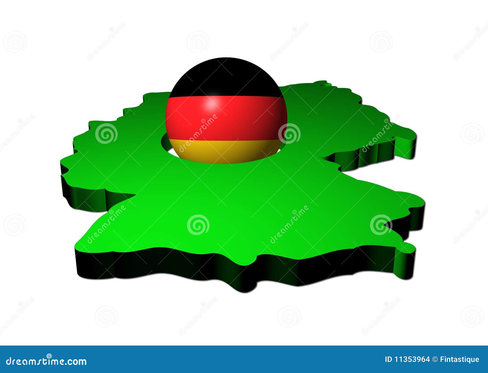 German Flag Sphere with Map Stock Illustration - Illustration of nation ...