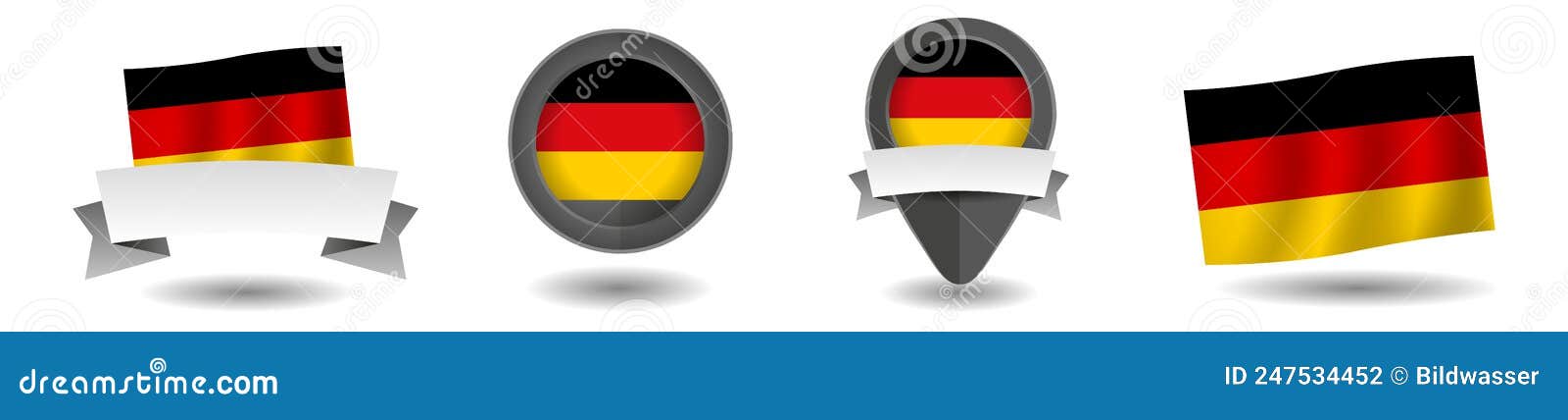 German Flag Vector Collection. Pointers, Flags and Banners Flat Icon ...