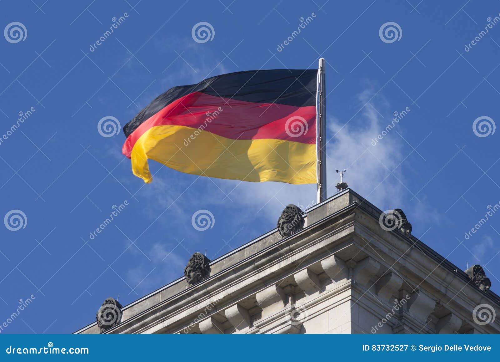 German flag stock image. Image of graphic, landmark, flag - 83732527