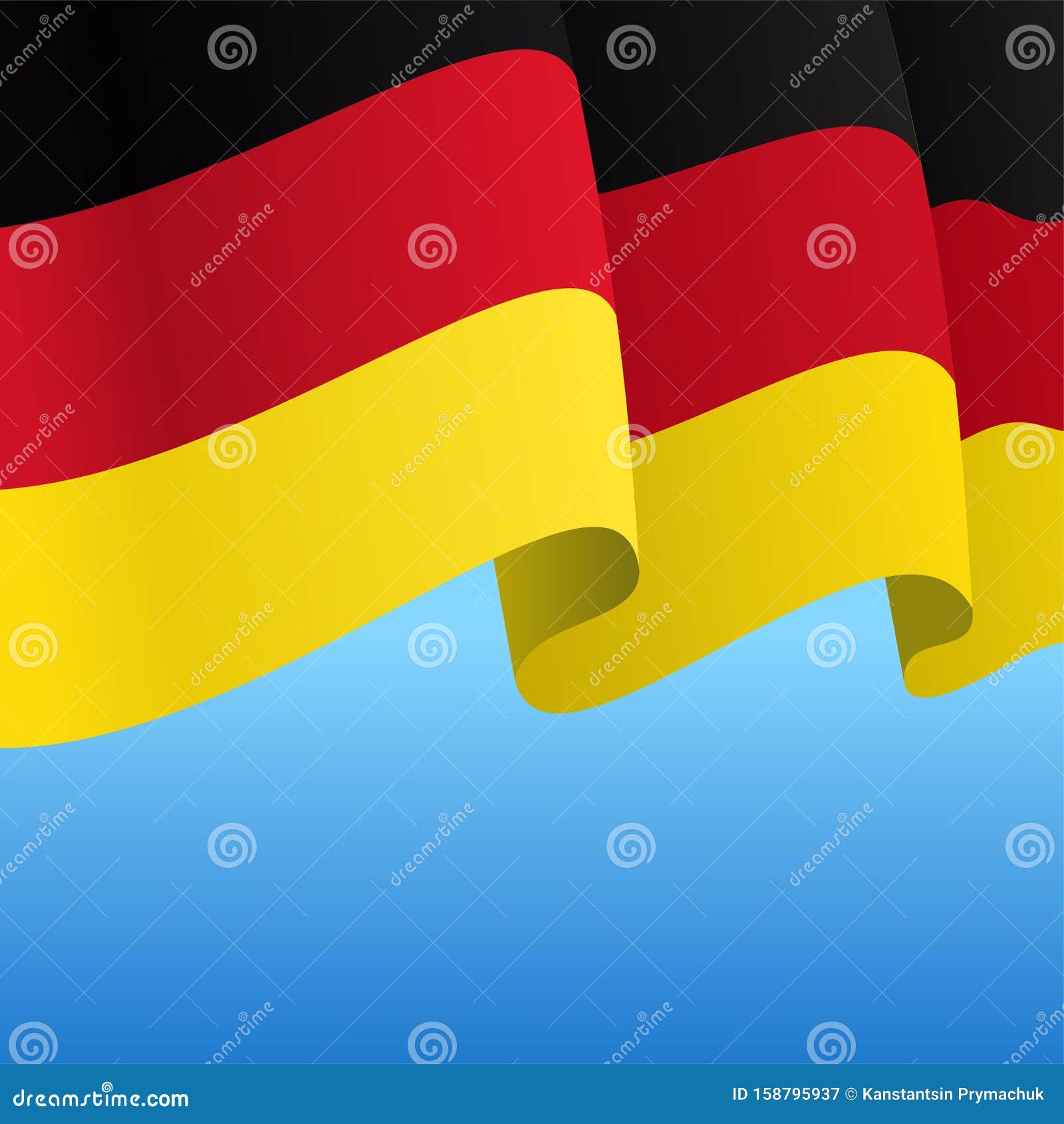 German Flag Wavy Abstract Background. Vector Illustration. Stock Vector ...