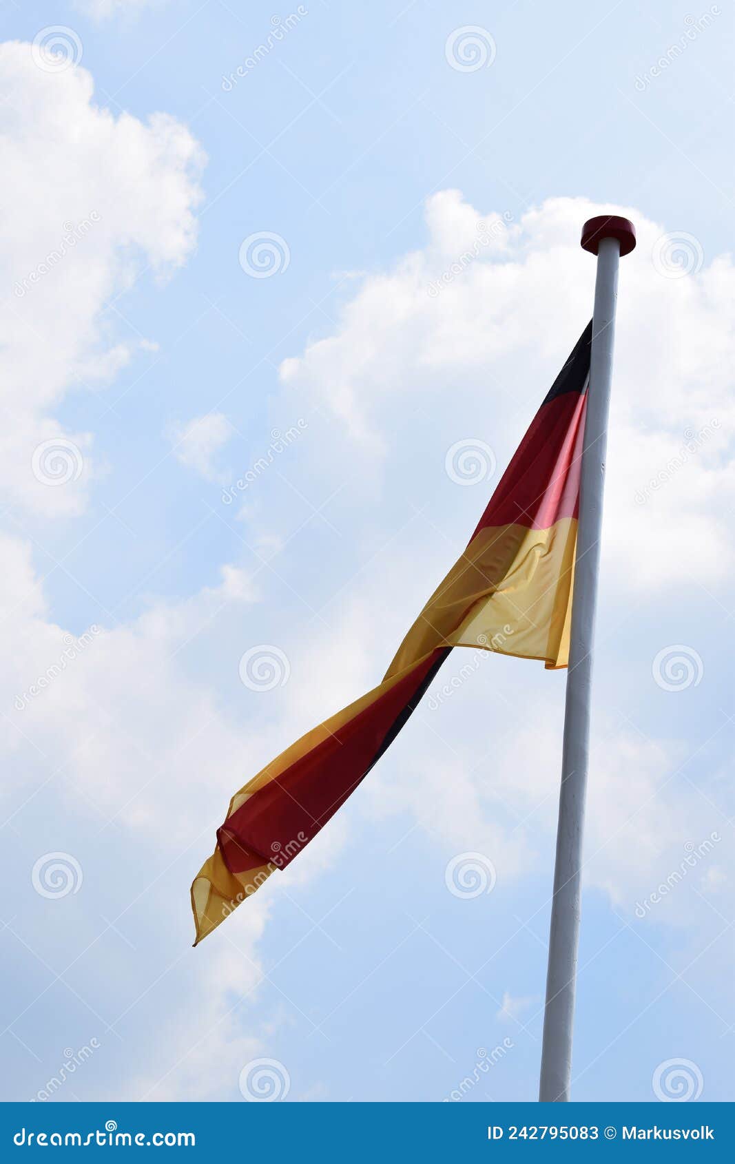 German flag in the wind stock image. Image of vehicle - 242795083