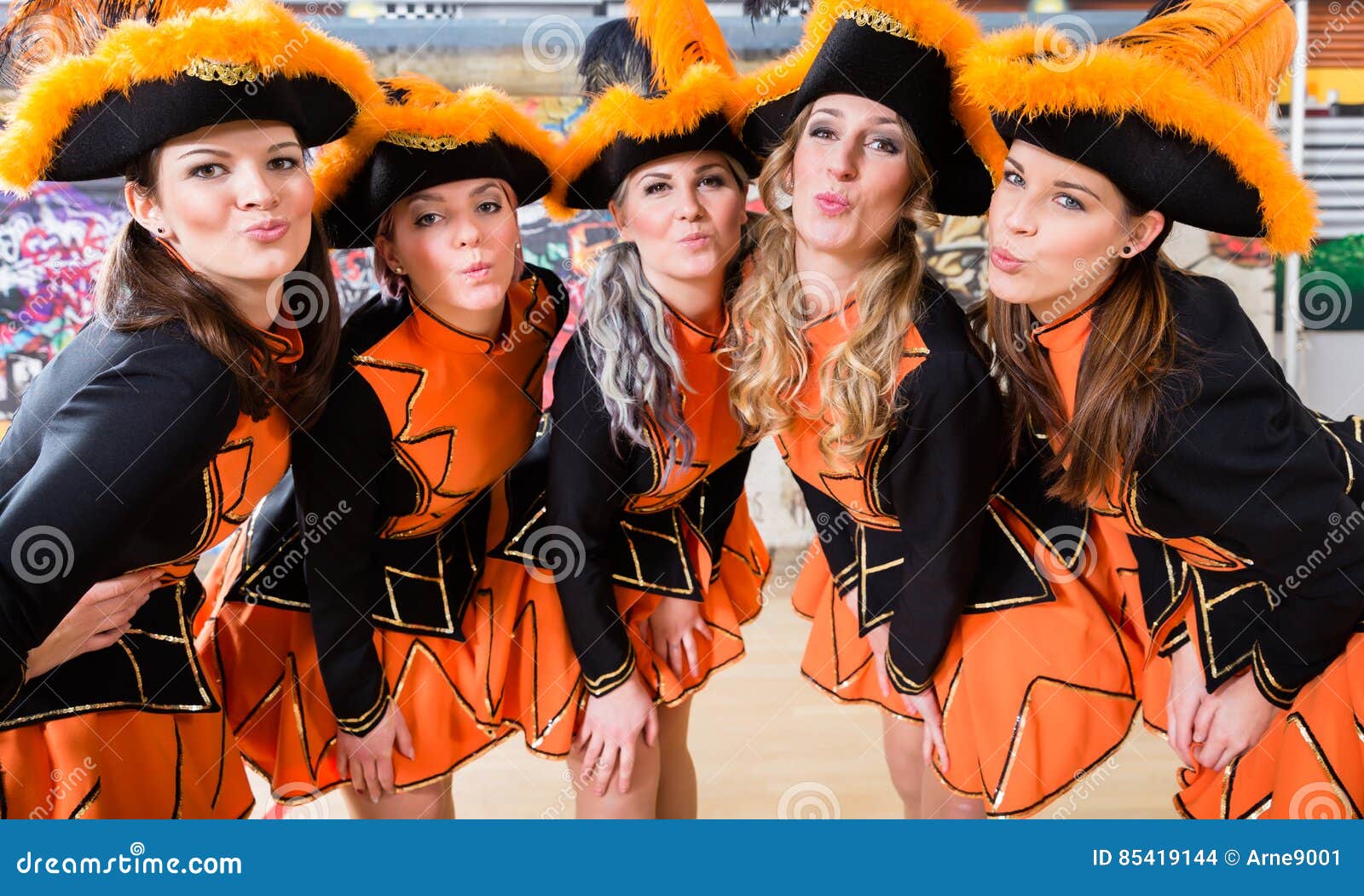 German Folklore Group Dancing in Carnival Fasching on Rose Monday Stock ...