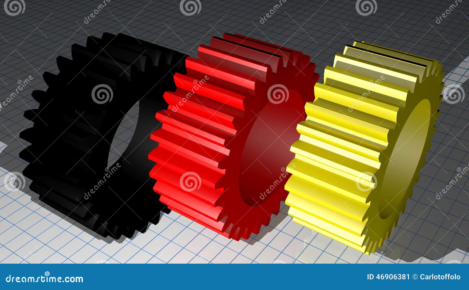 German gears stock illustration. Illustration of mechanical - 46906381