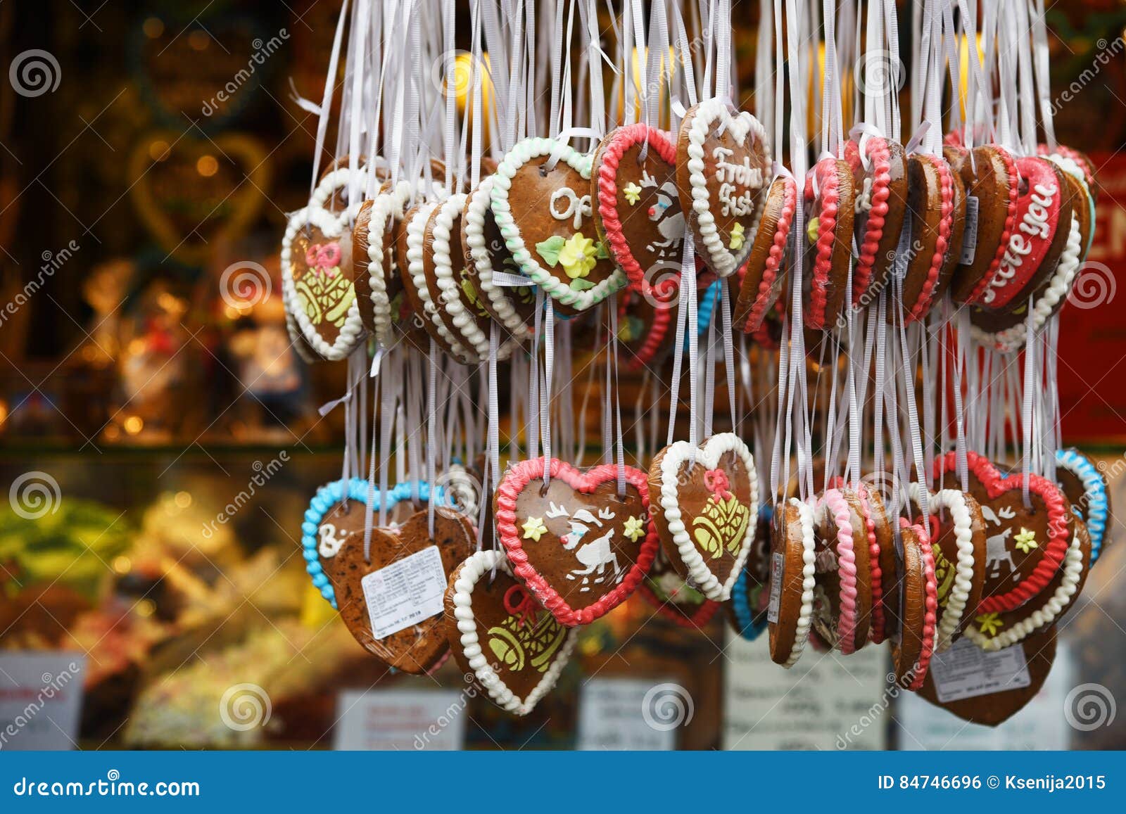 German Gingerbread on a Christmas Fair Stock Photo - Image of sweet ...
