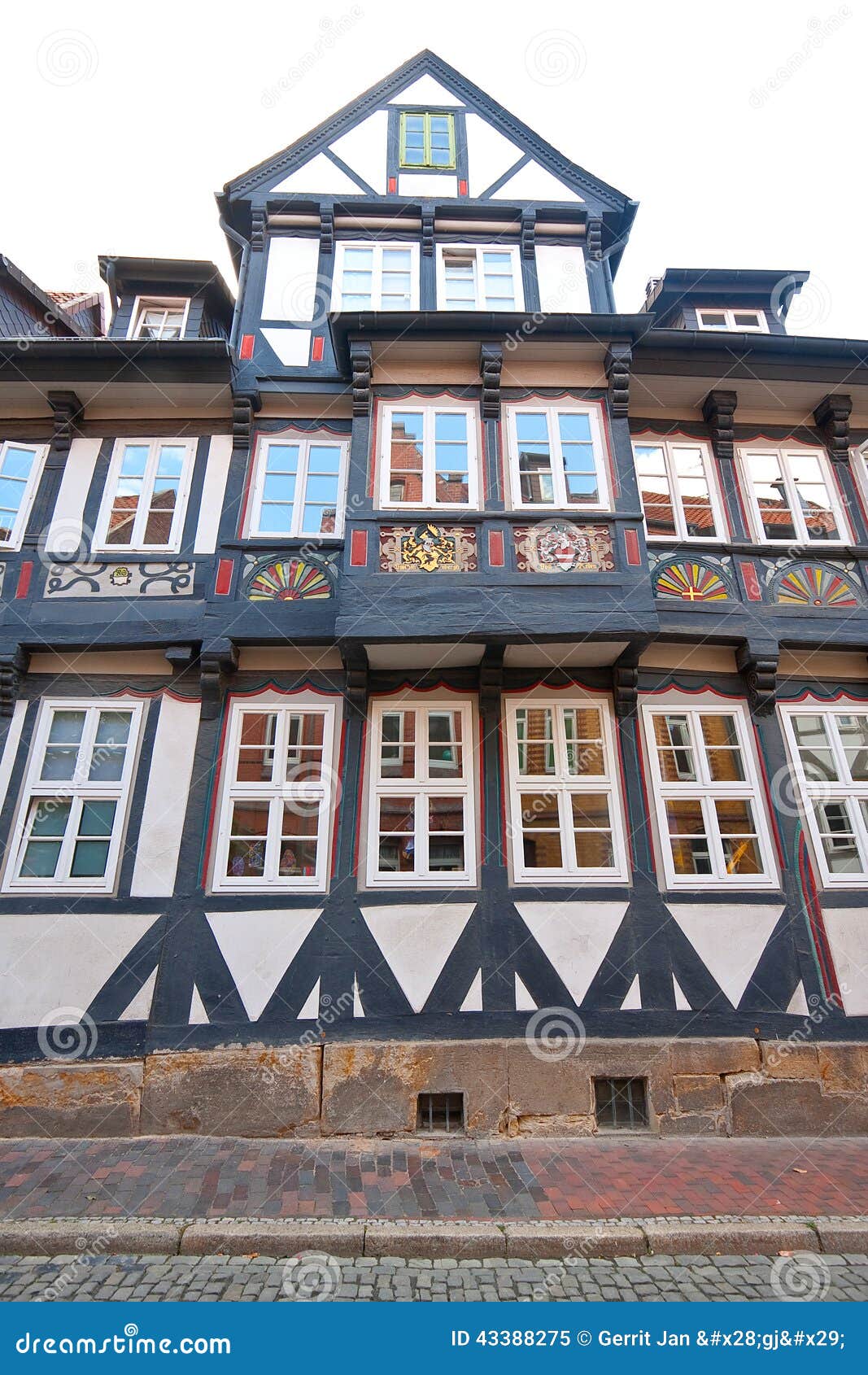 Half Timber House Cottage Village River Waterwheel Architecture Royalty ...