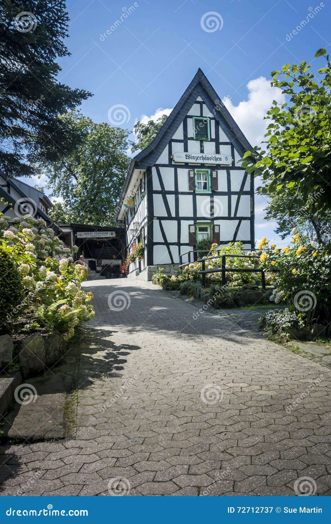 German Half-Timbered Building Editorial Photography - Image of ...