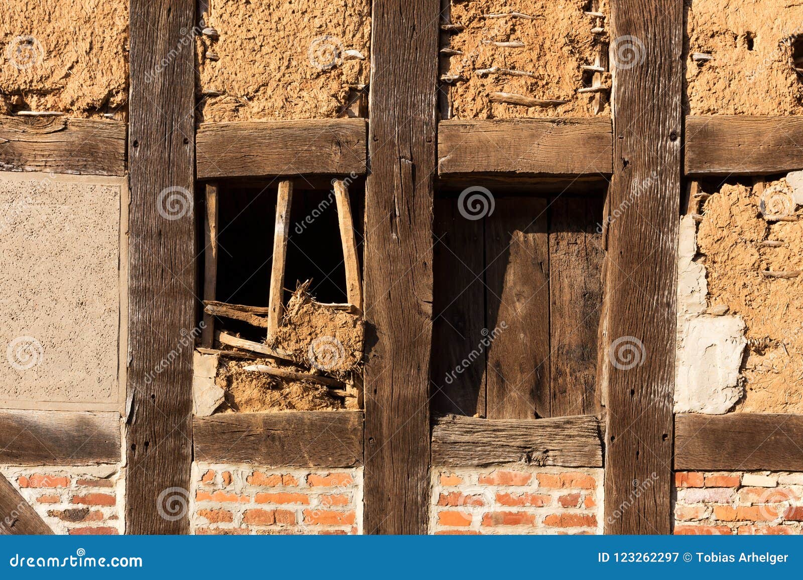 German Half-timbering Texture Background Stock Image - Image of ...