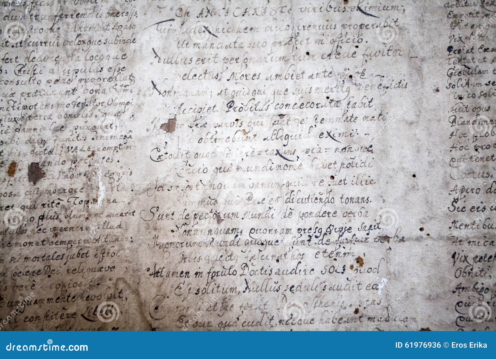 German Handwriting on Grungy Old Document Stock Photo - Image of grunge ...