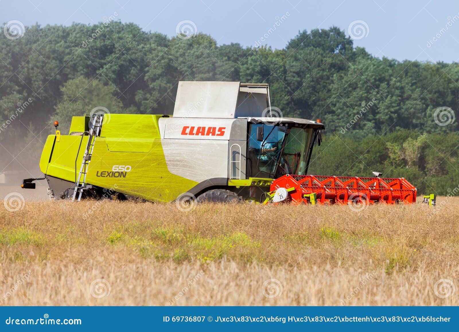 German Havester Claas Lexion 650 Works on a Corn Field Editorial ...