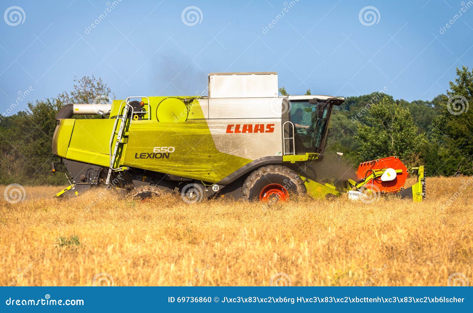 German Havester Claas Lexion 650 Works on a Corn Field Editorial Image ...