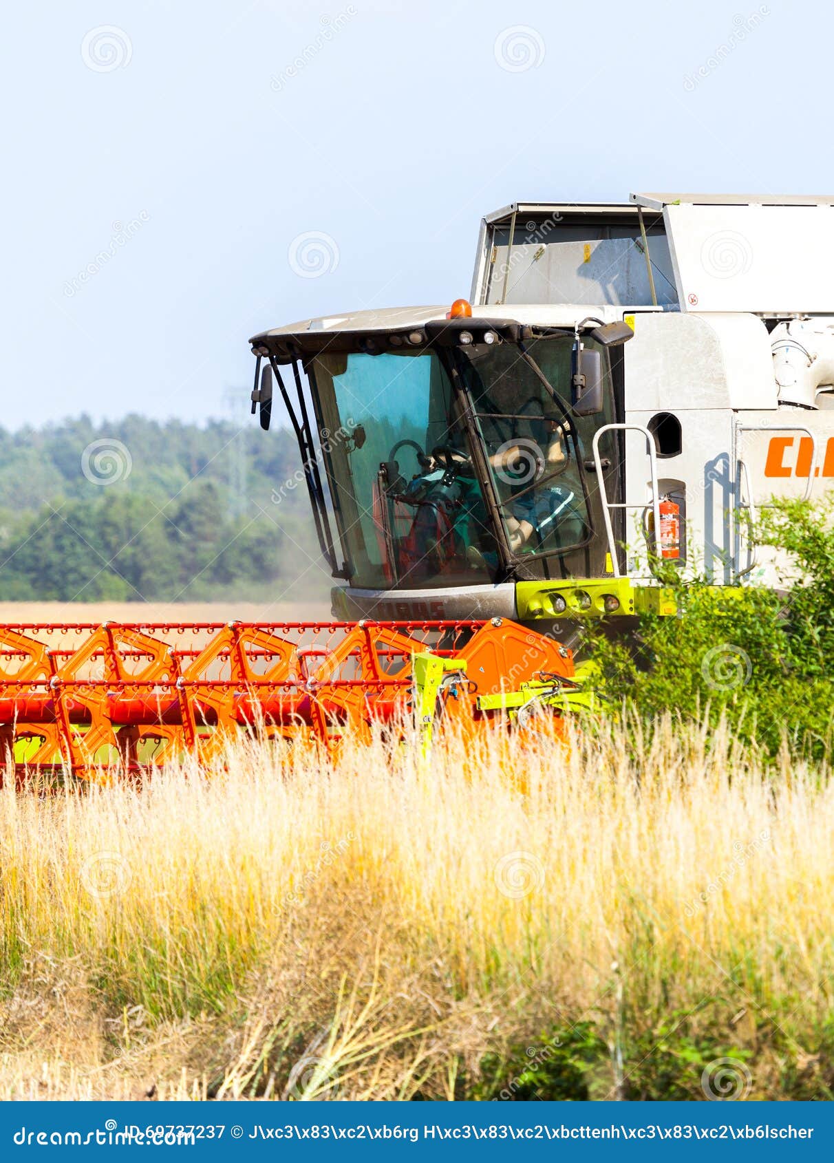 German Havester Claas Lexion 650 Works on a Corn Field Editorial ...