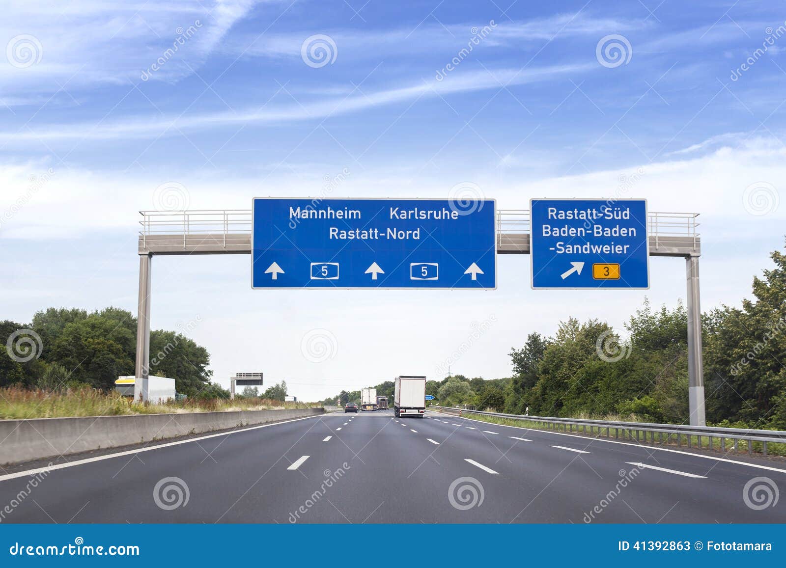 German highway stock image. Image of lanes, lorry, fast - 41392863