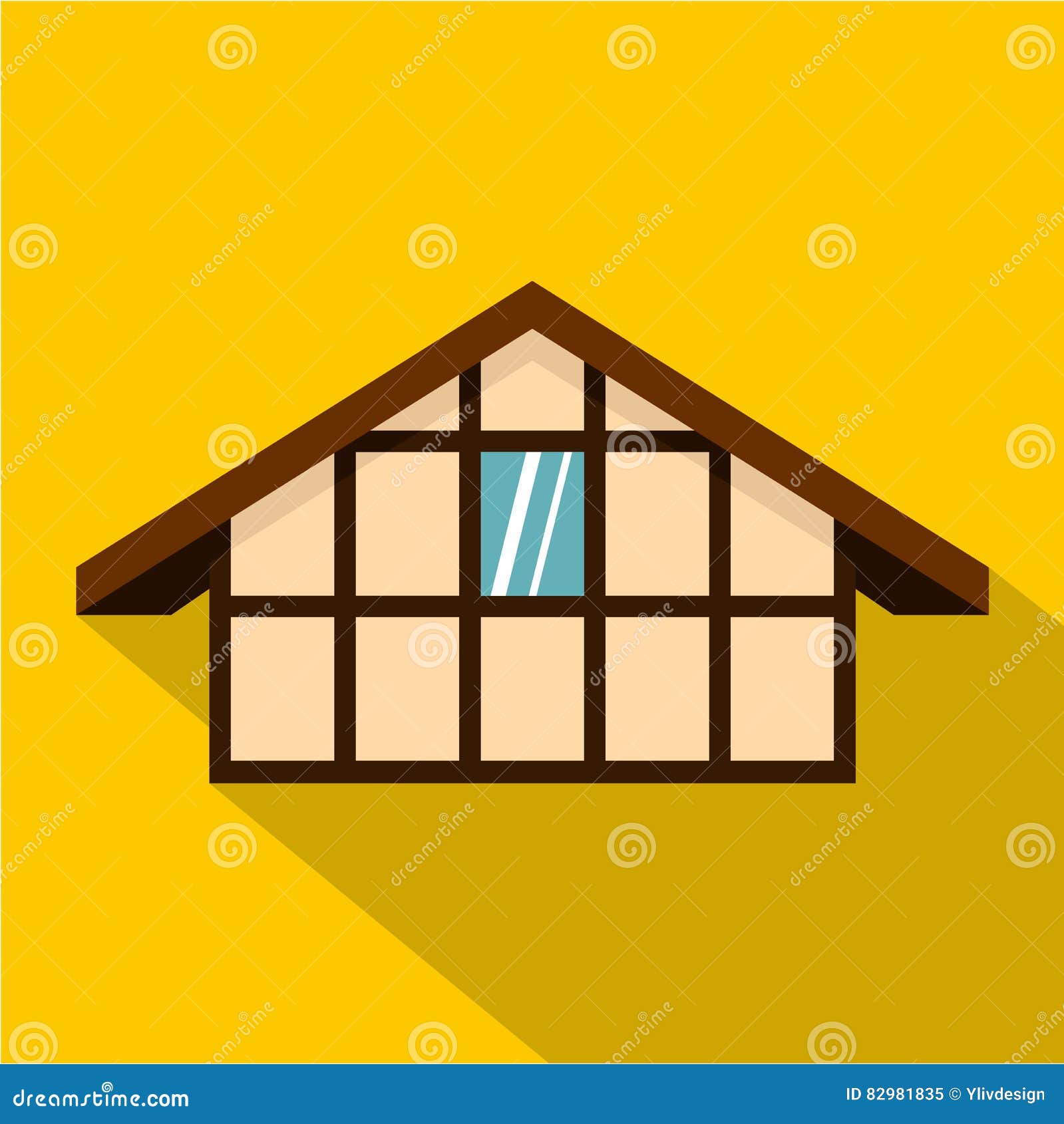 German House Icon, Flat Style Stock Vector - Illustration of ...