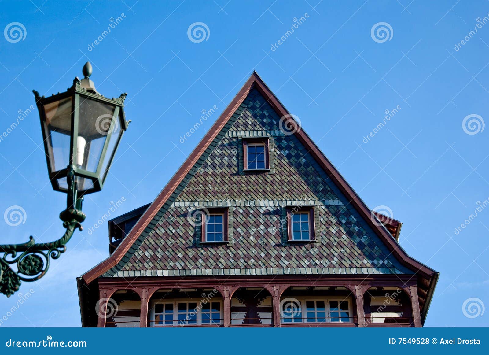 German House Roof and Lantern Stock Photo - Image of lantern, neustadt ...