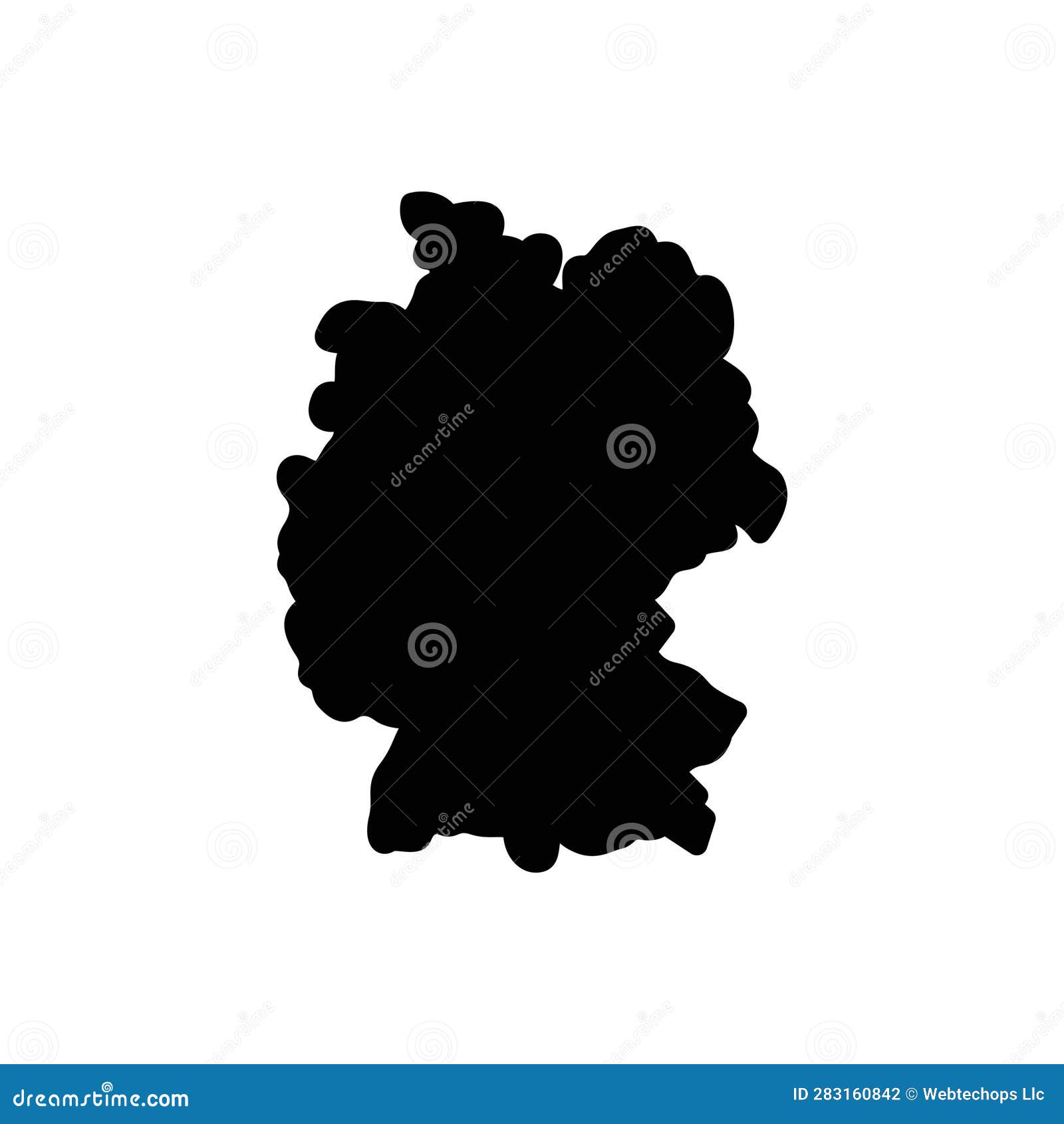 Black Solid Icon for German, Map and Border Stock Vector - Illustration ...