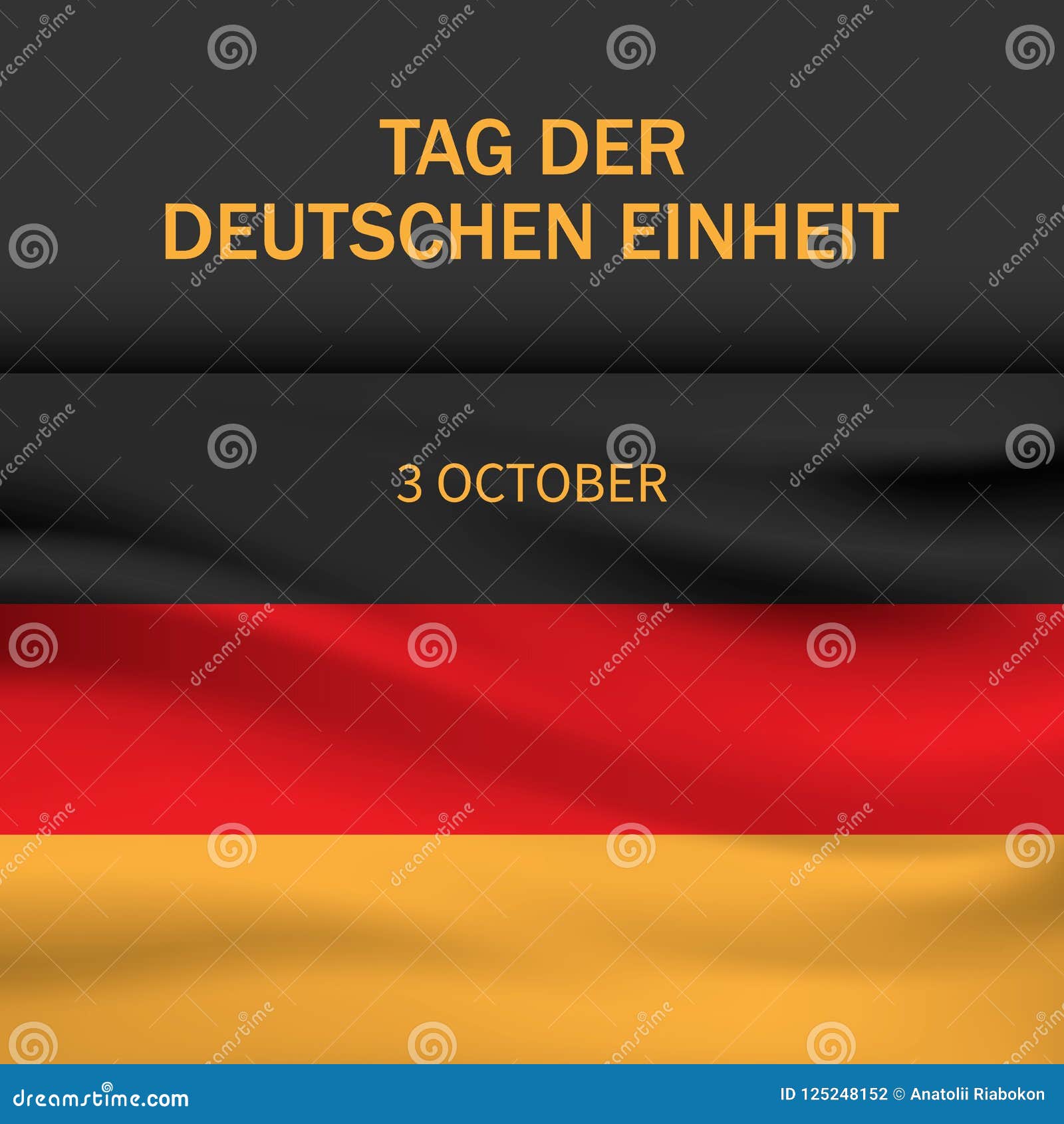 German Independence Day Concept Background, Realistic Style Stock ...