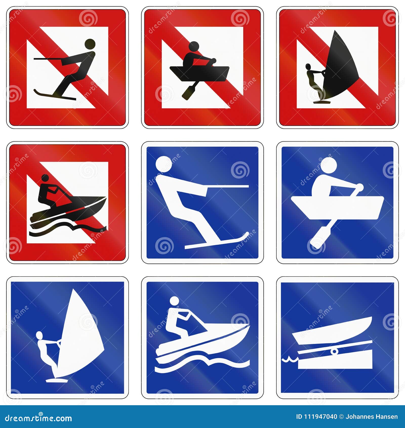 German Inland Water Navigation Sign - Permission For Specific Pushed ...