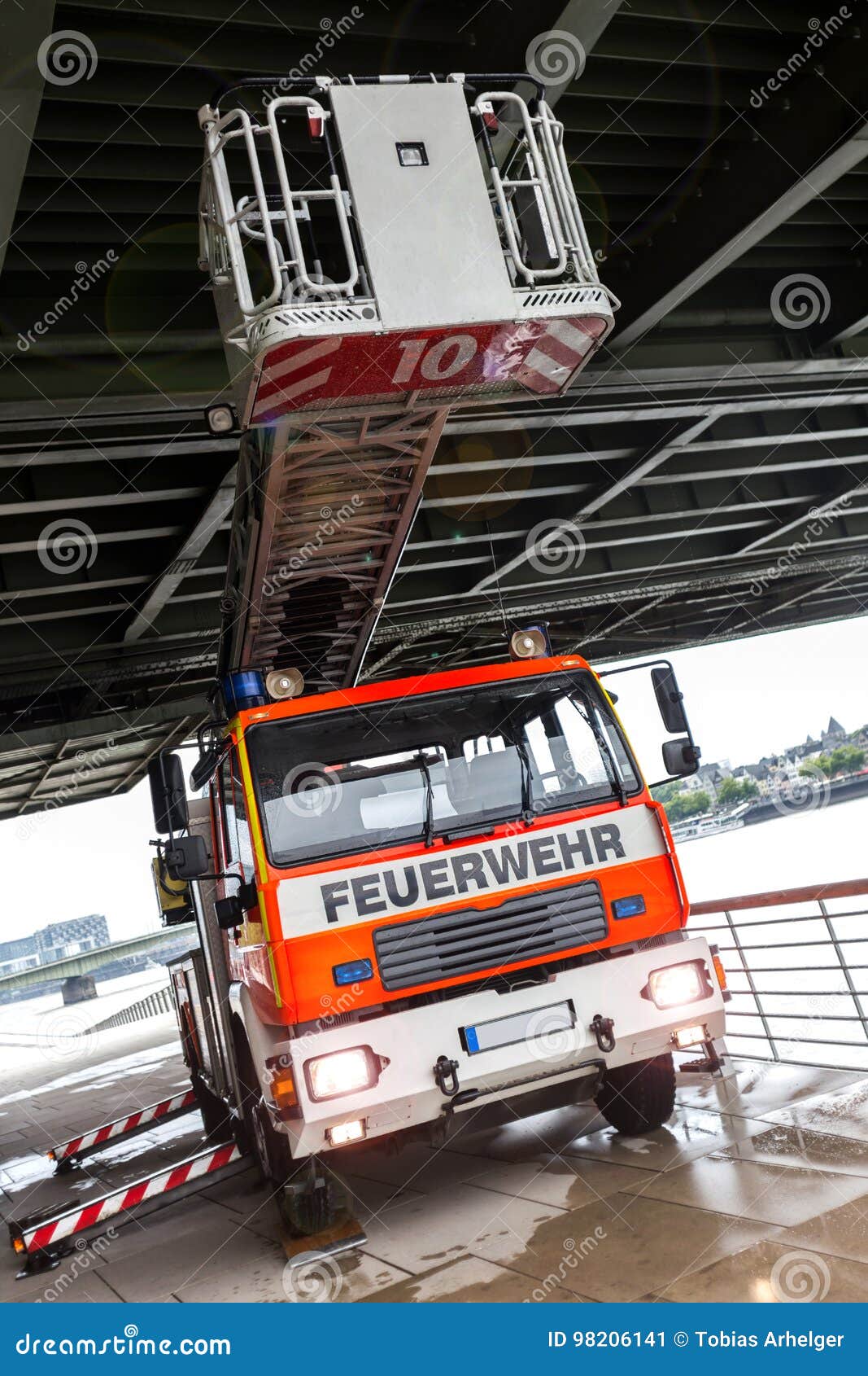 German ladder fire truck stock image. Image of danger - 98206141