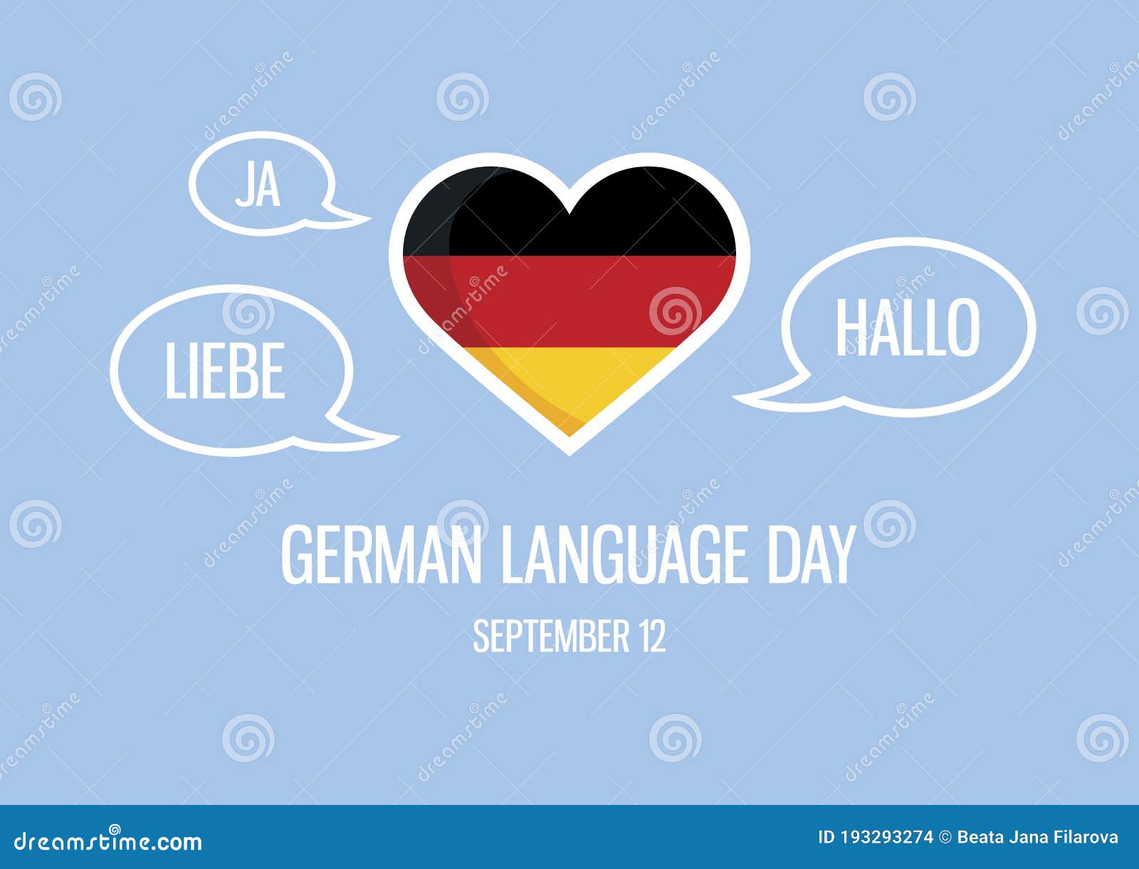 German Language Day vector stock vector. Illustration of icon - 193293274