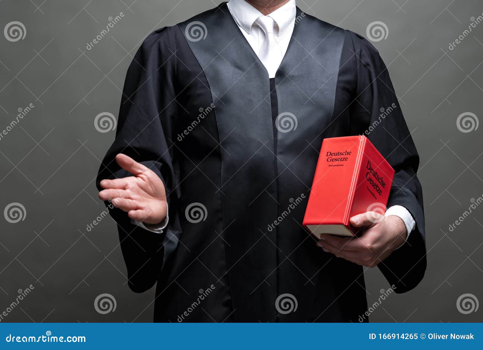 German Lawyer with a Robe and a Book Stock Image - Image of attorneys ...