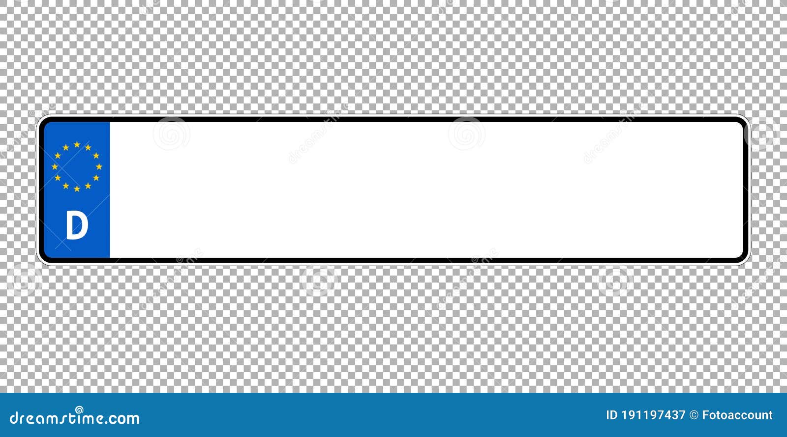 German Licence Plate - Realistic Vector Illustration Isolated On ...