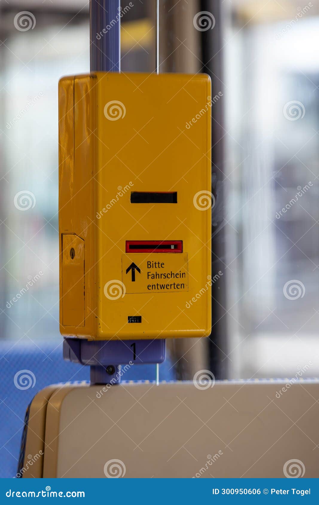 German Light Rail Train Ticket Machine with Stamp, Public ...