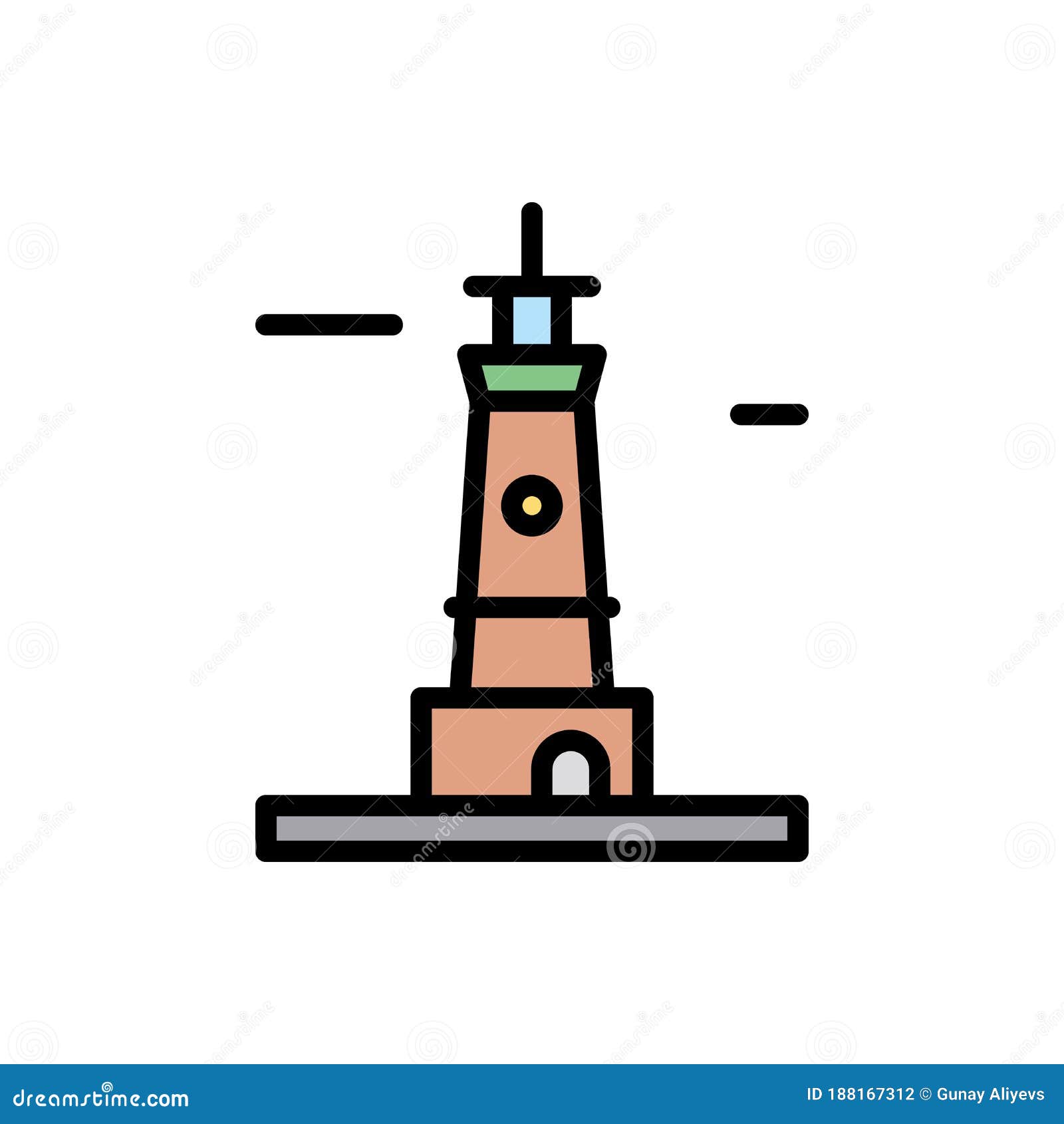 German, Lighthouse Icon. Simple Color with Outline Vector Elements of ...