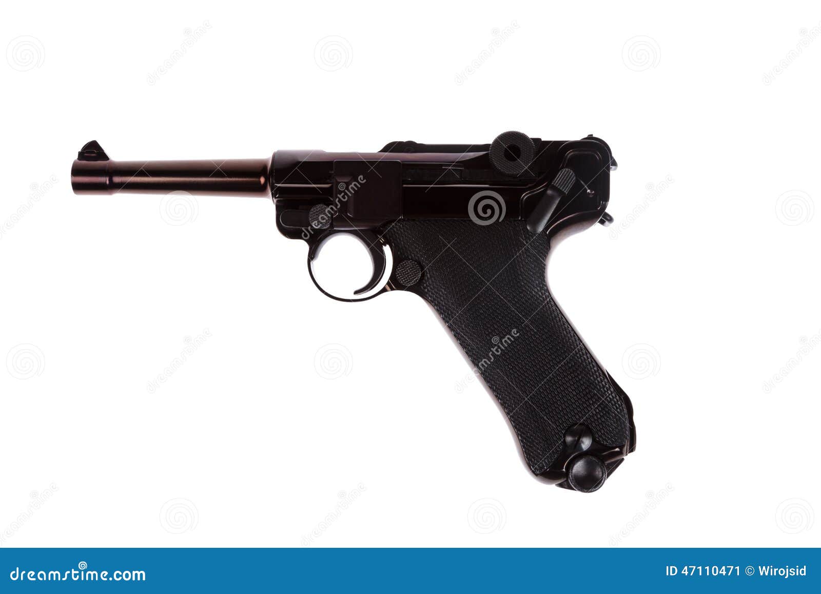 German Luger World War 2 Pistol Stock Image - Image of barrel, handgun ...