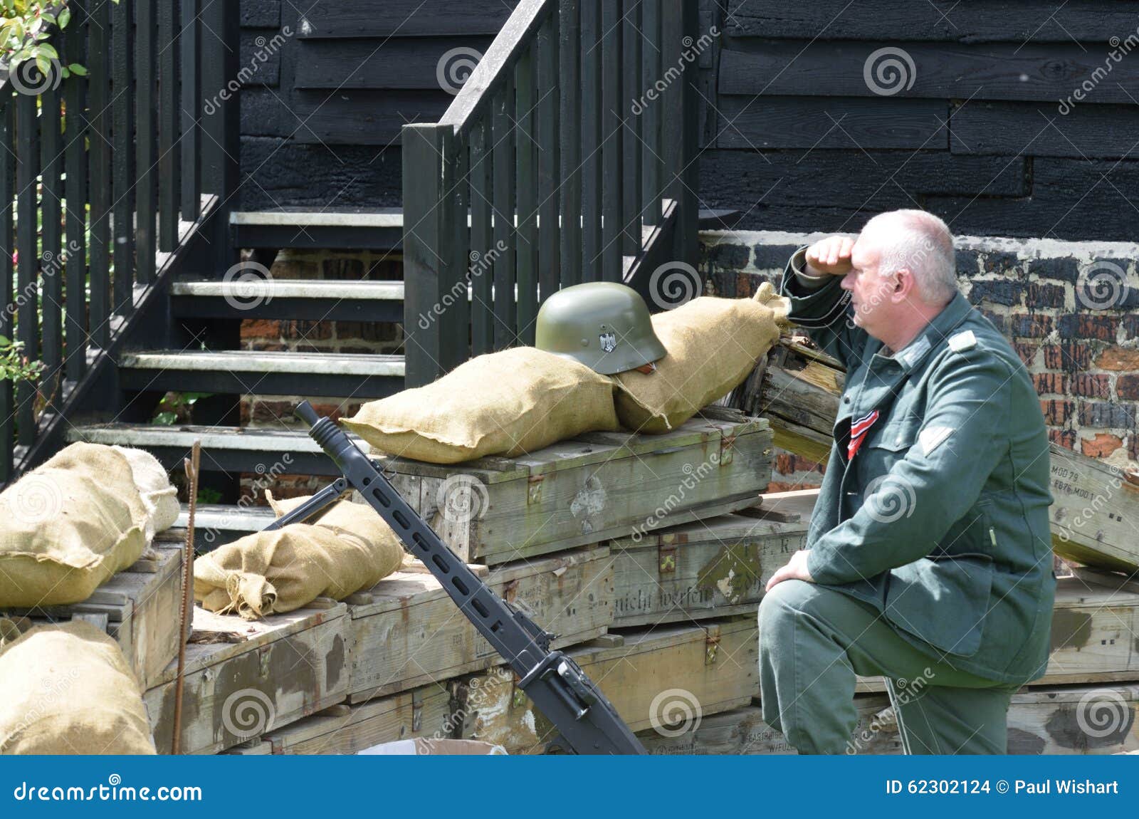 German Machine Gunner On BMW R75 Motorcycle. Editorial Photo ...