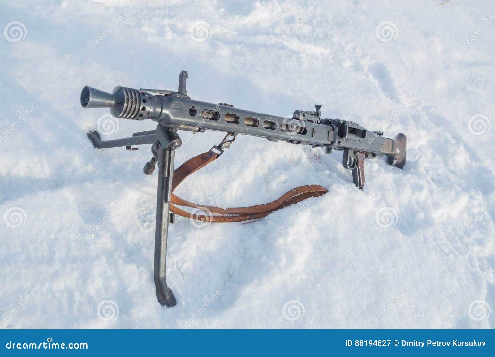 German Machine Gun World War II. Stock Image - Image of german, force ...