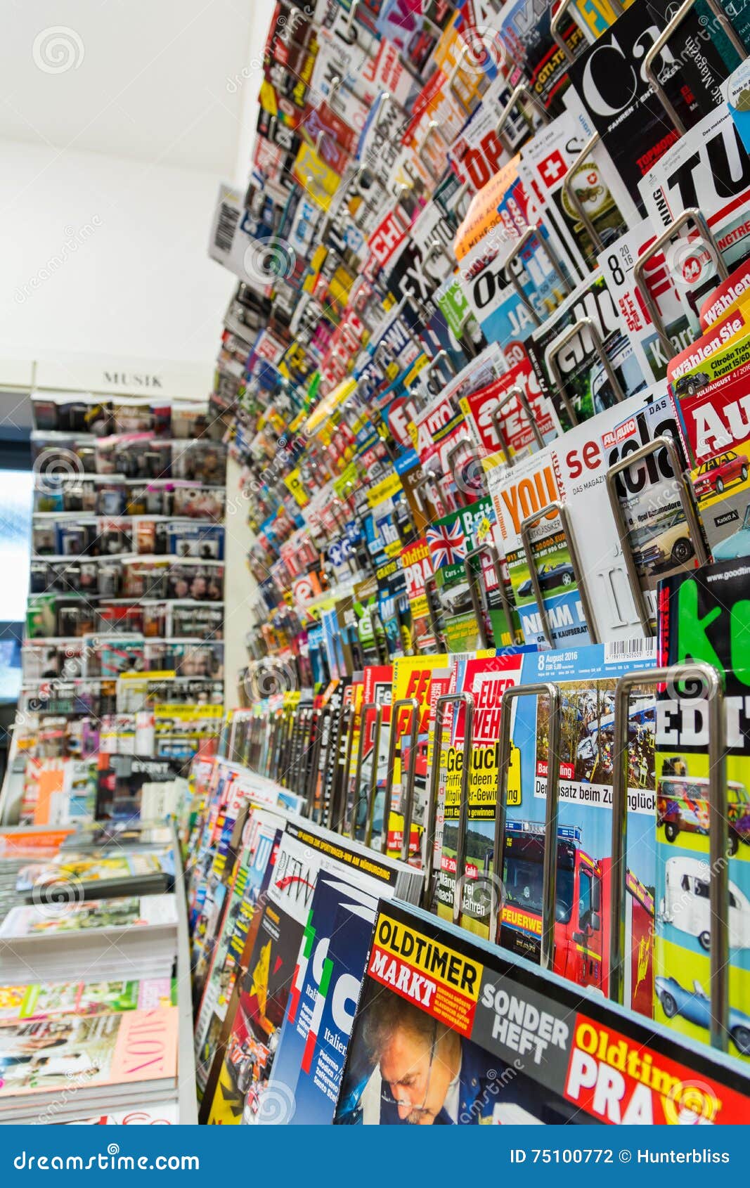 German Magazine Wall Sales Small Shop Editorial Photography - Image of ...
