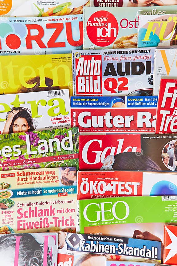German Magazines on Display Editorial Photography - Image of article ...