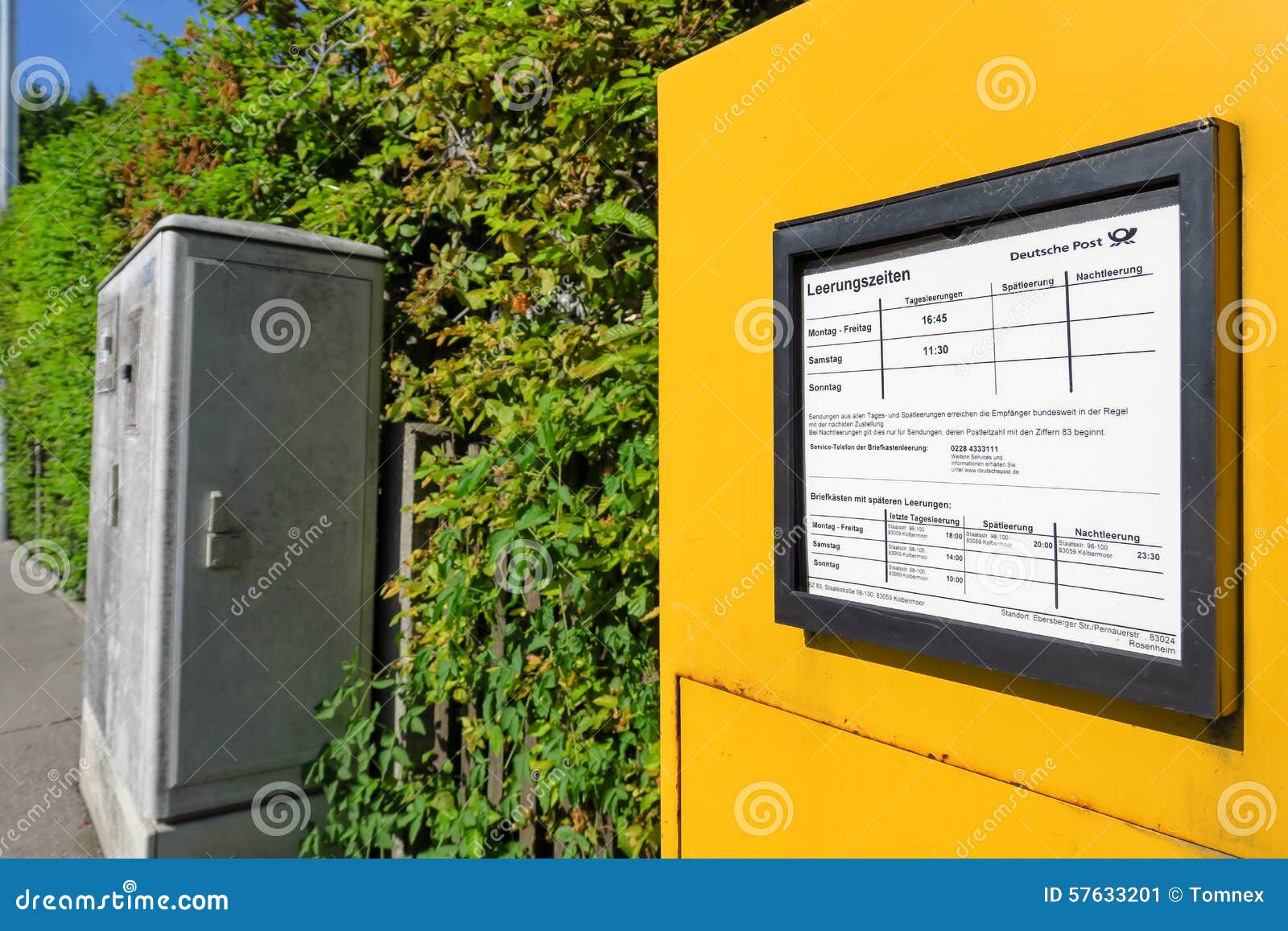 German Mail Collection Times Editorial Photo - Image of mailbox, times ...