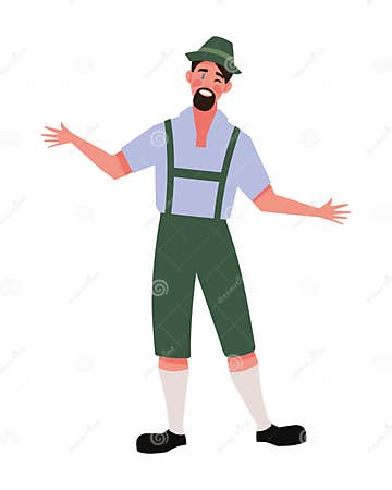 German man front view stock vector. Illustration of traditional - 295393972