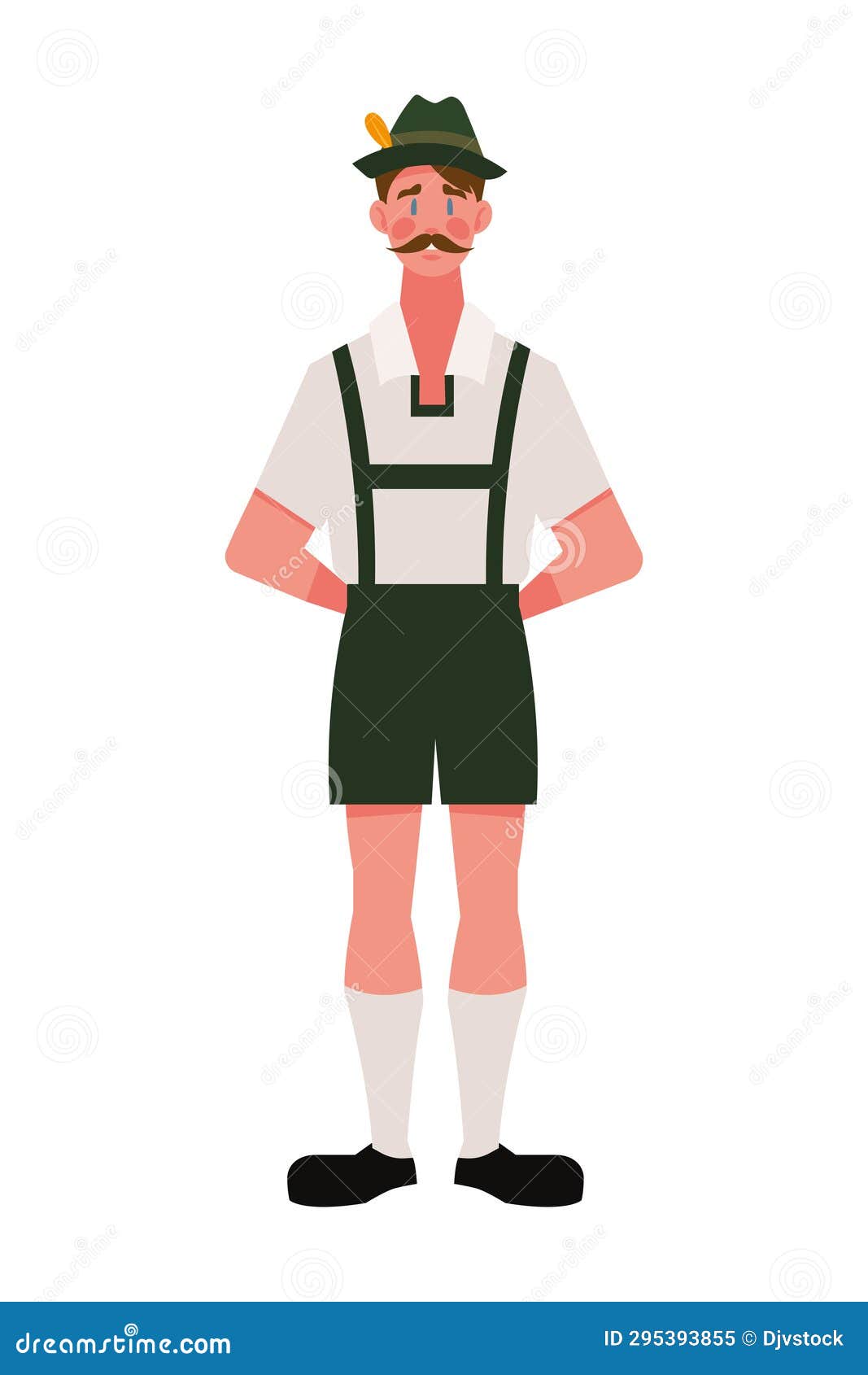 German man with mustache stock vector. Illustration of happy - 295393855