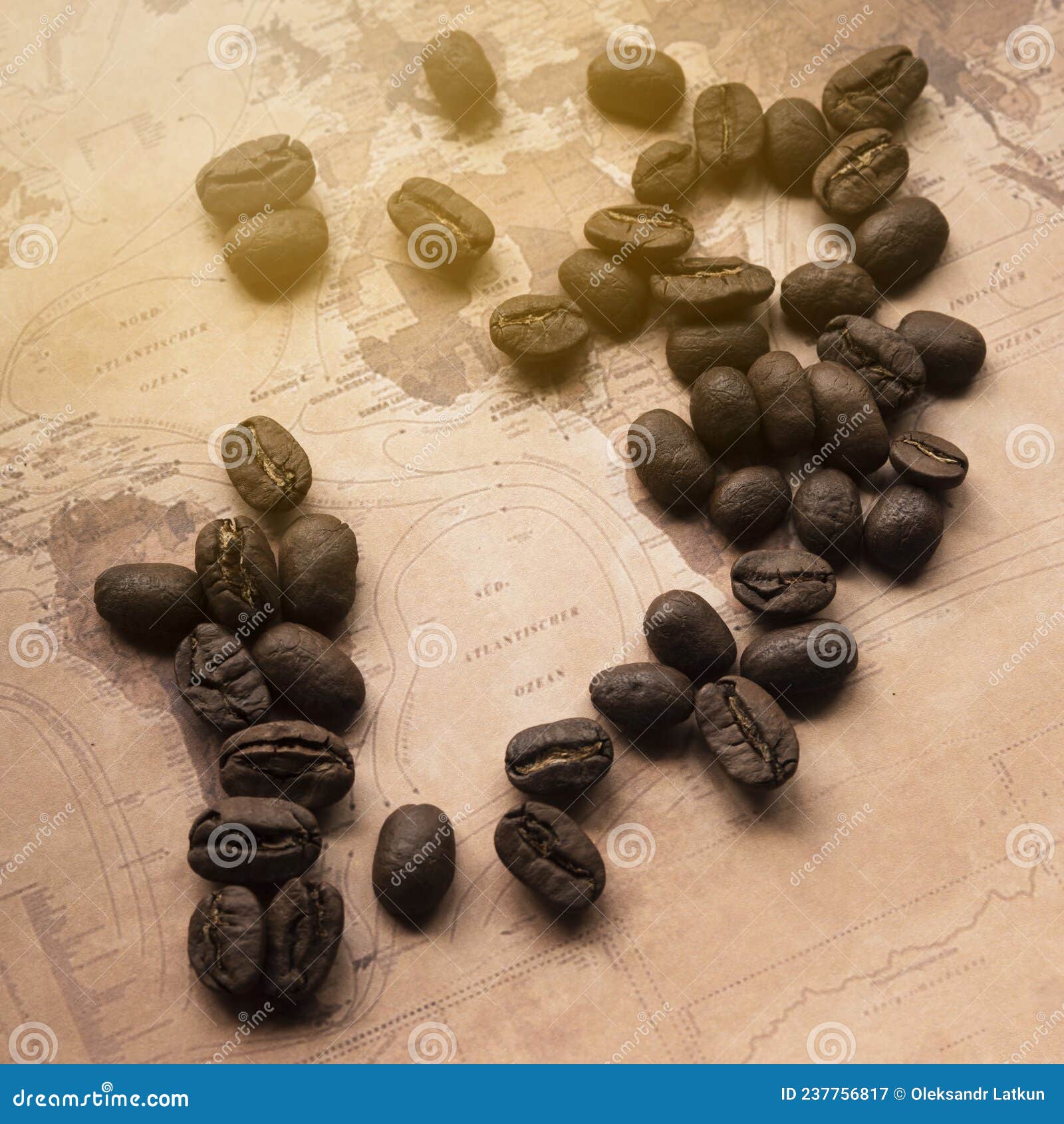 German Map with Coffee Beans. High Quality Photo Stock Image - Image of ...