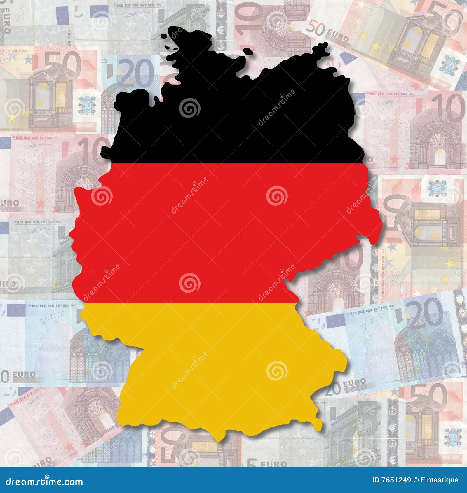 German map flag on euros stock illustration. Illustration of bank - 7651249