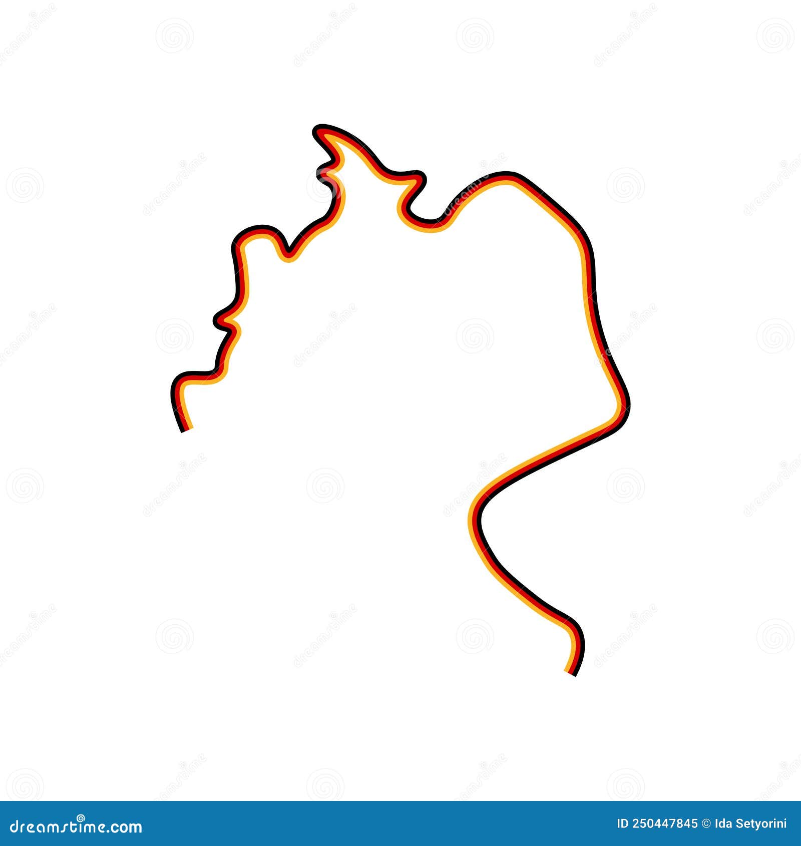 German Map Logo Illustration Design Stock Illustration - Illustration ...