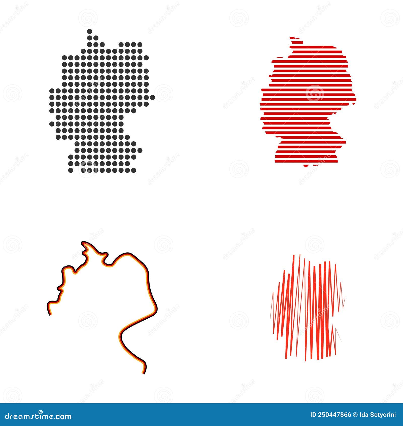 German Map Logo Illustration Design Stock Illustration - Illustration ...