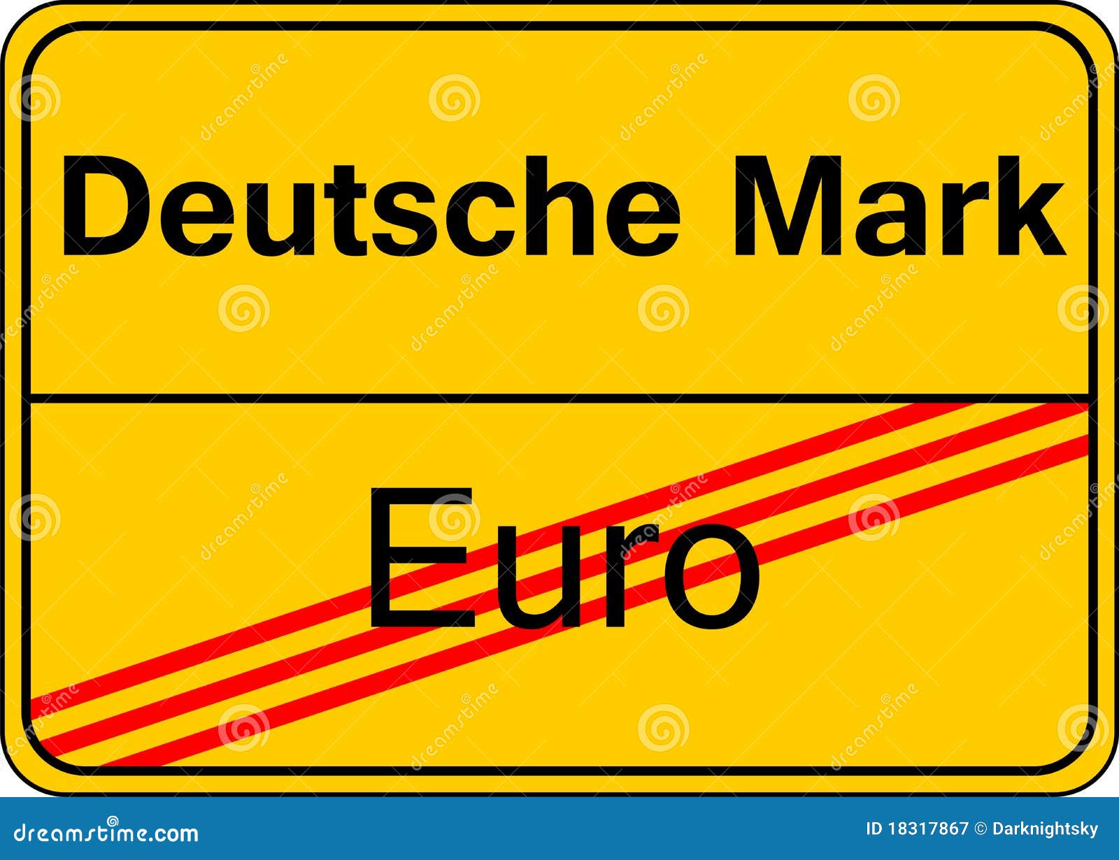 German Mark stock illustration. Illustration of sign - 18317867