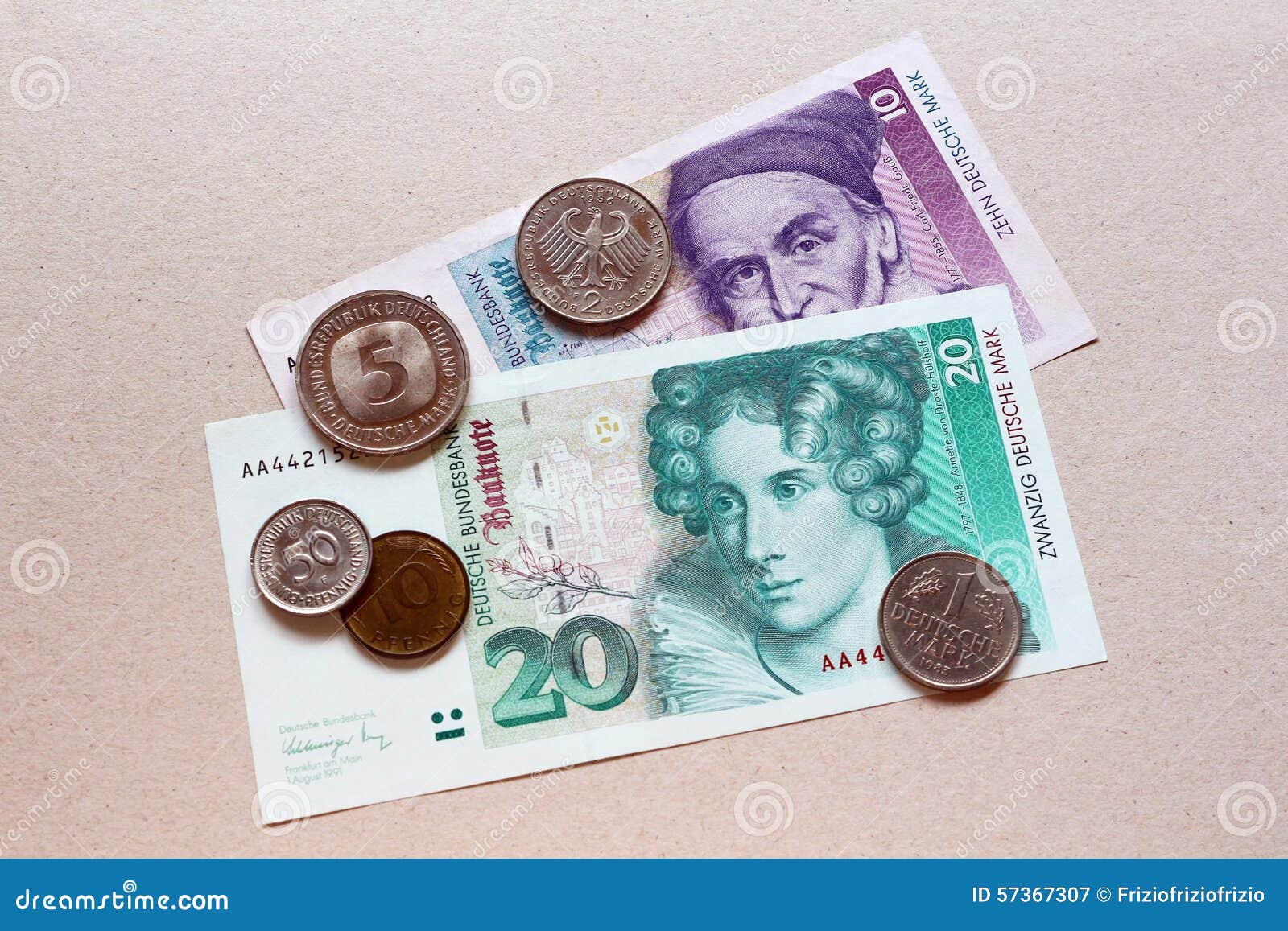 German mark, old currency stock image. Image of union - 57367307