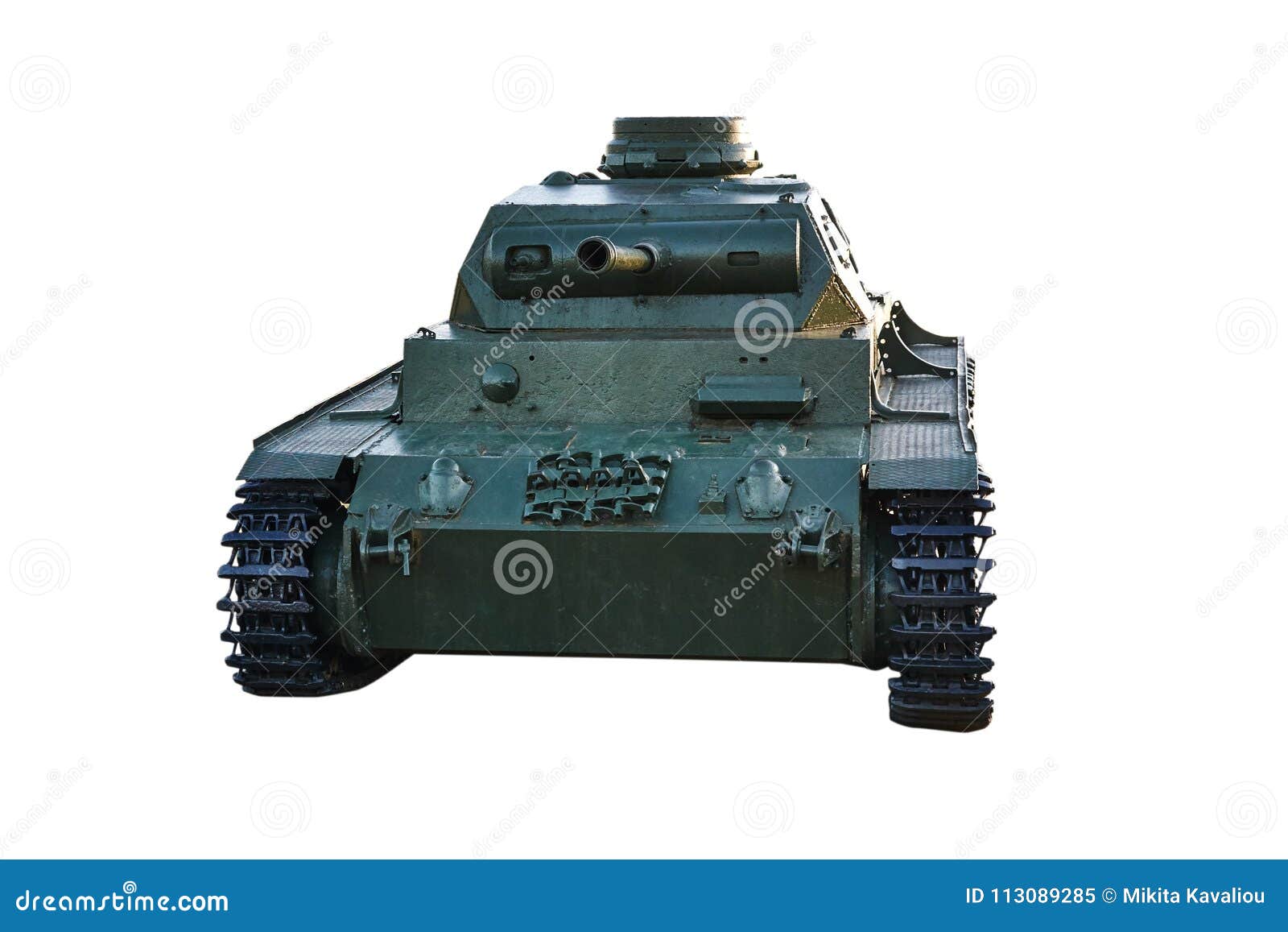 German Medium Tank of WWII Isolated Stock Image - Image of steel ...
