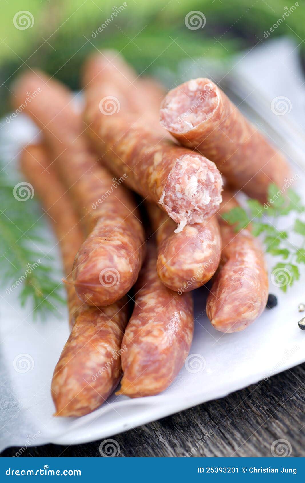 German: Mettwurst stock image. Image of sausage, food - 25393201