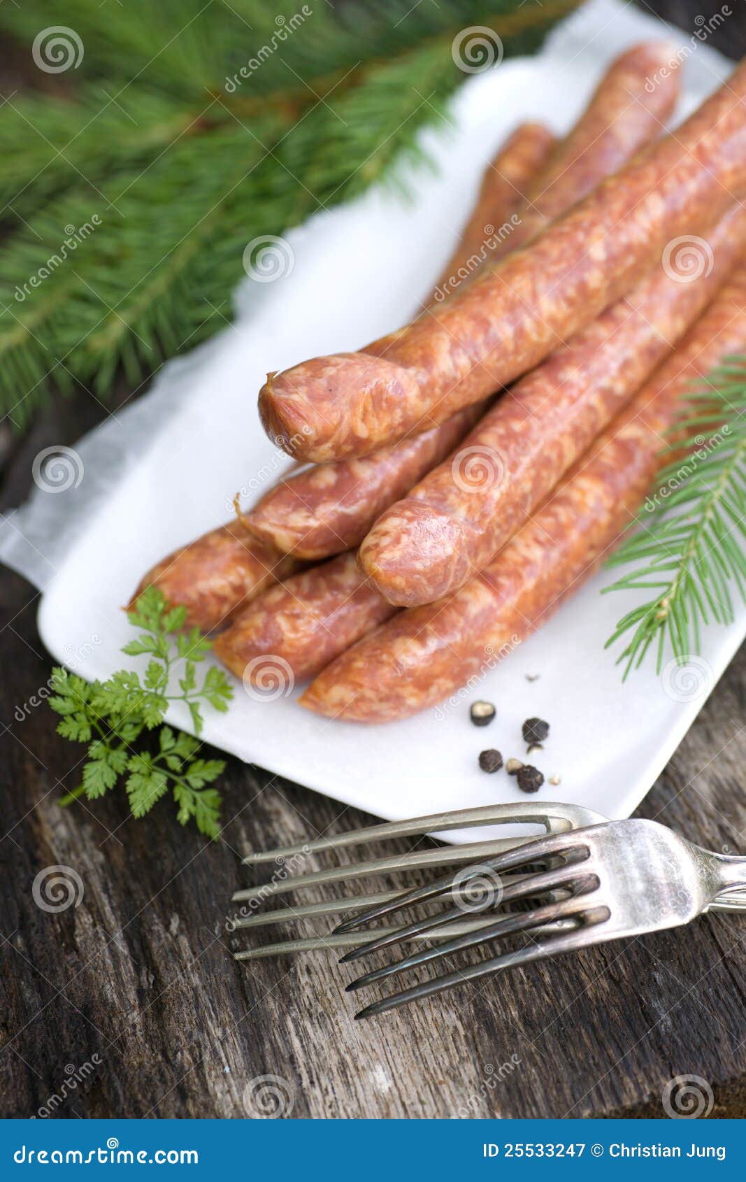 German: Mettwurst stock image. Image of pork, calories - 25533247
